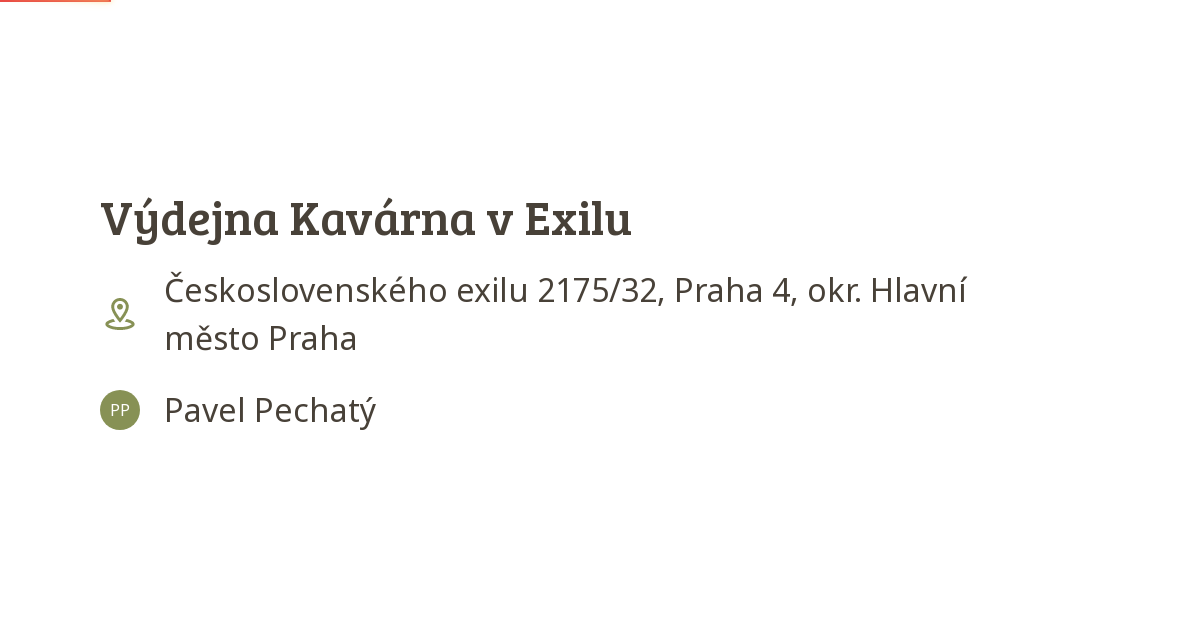 Výdejna Kavárna v Exilu - Scuk.cz