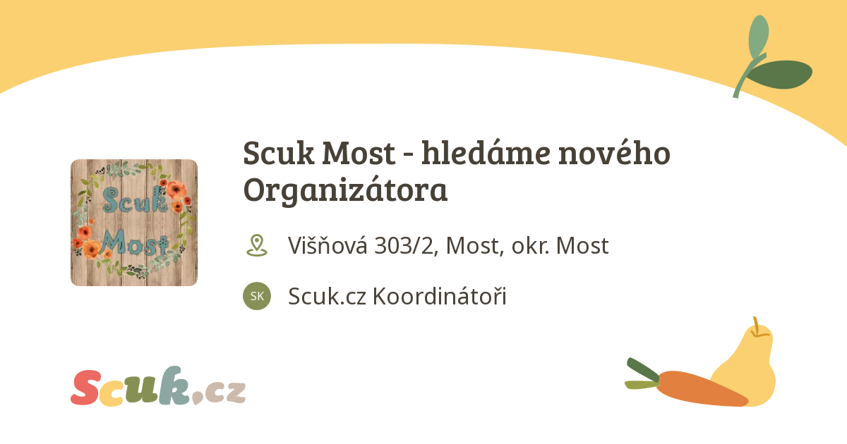 Scuk Most - hledáme nového Organizátora - Scuk.cz